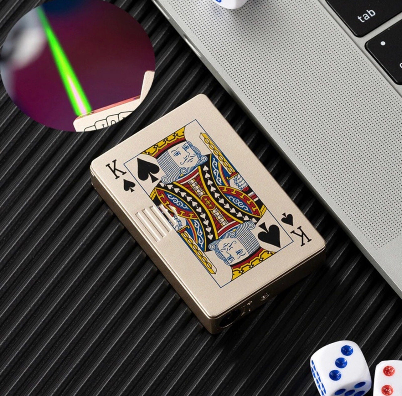 Poker Card Lighter, Playing Card Lighter, Green Flame Poker Lighter ...