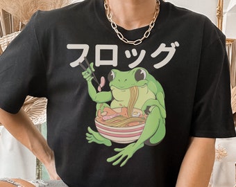 Anime Girl Frog Shirt, Pastel Goth, Grunge Aesthetic, Japanese Fashion ...