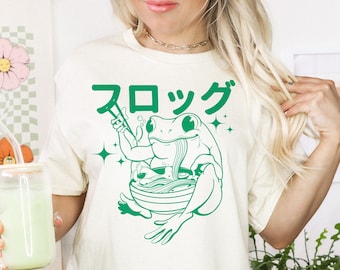 Anime Girl Frog Shirt, Pastel Goth, Grunge Aesthetic, Japanese Fashion ...