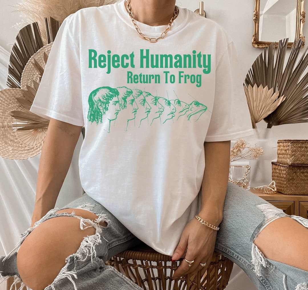 Reject Humanity Return to Frog Unisex T-shirt, Funny Frog Tshirt, Frog ...