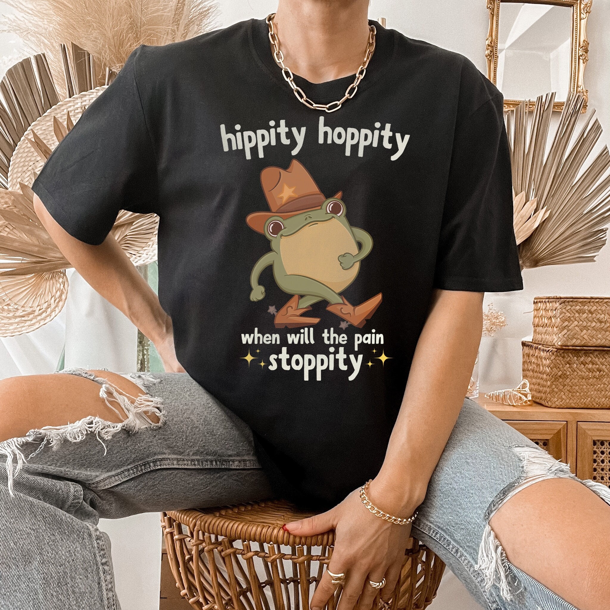 Funny Frog Meme - Unisex T-shirt, Meme & Cowboy Inspired Tshirt, Froggy ...