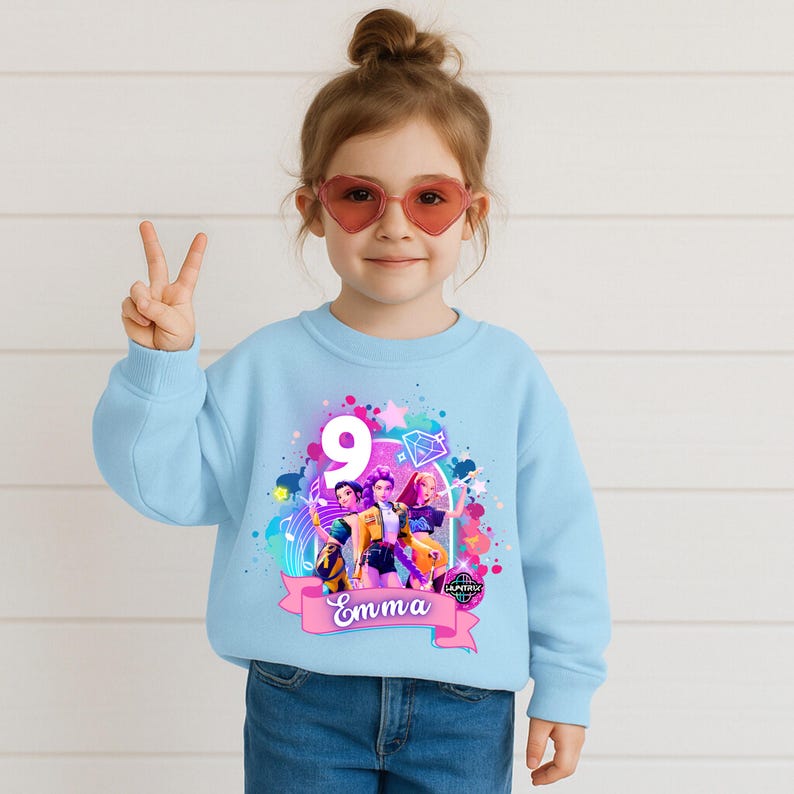 Personalized Huntrix Kpop Birthday Sweatshirt, Custom Name Anime Girl ...