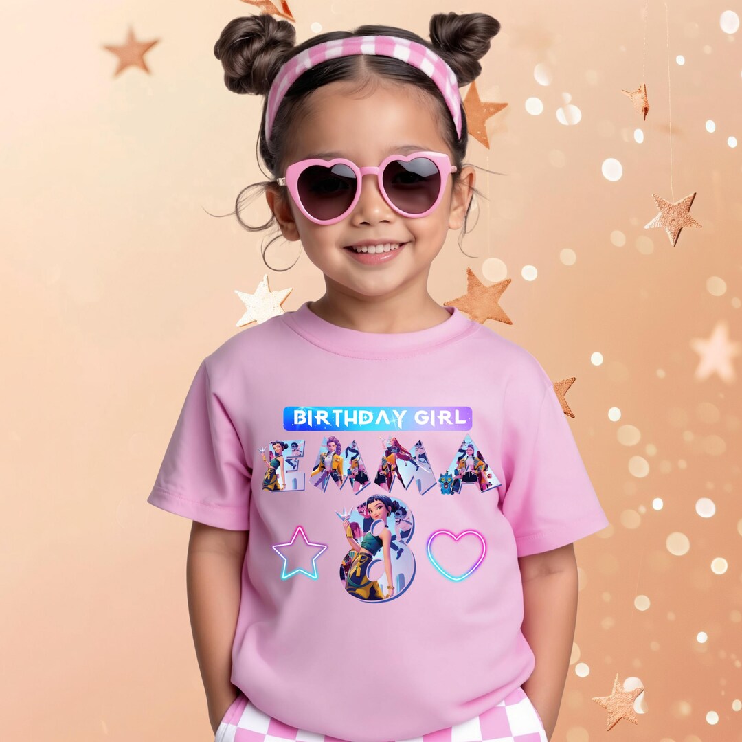 Personalized Huntrix Alphabet Kids Birthday Shirt, Name & Age, Kpop ...
