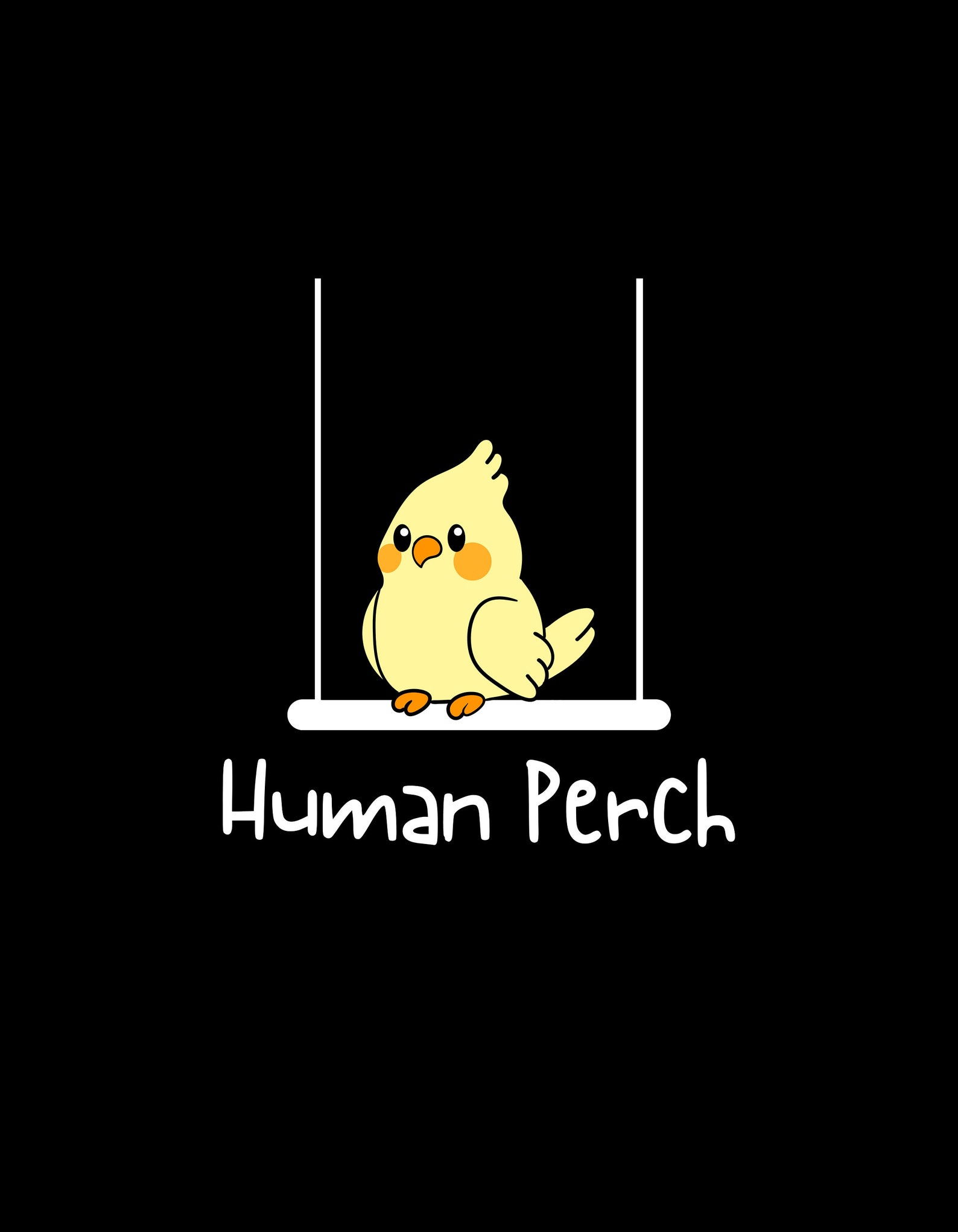 Human Perch SVG Cockatiel SVG Kawaii Bird SVG Cute Bird - Etsy