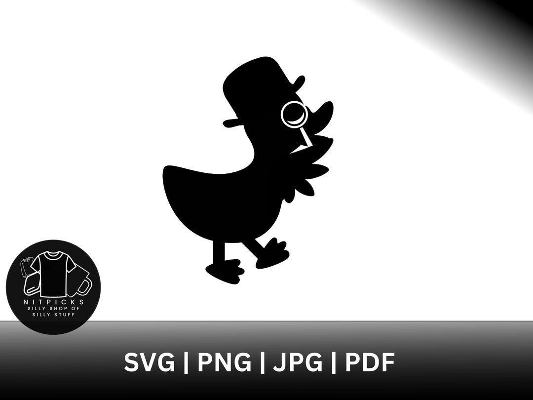 Duck SVG PNG PDF Jpg Ducktective Svg Inspector Duckling Shape Cute ...