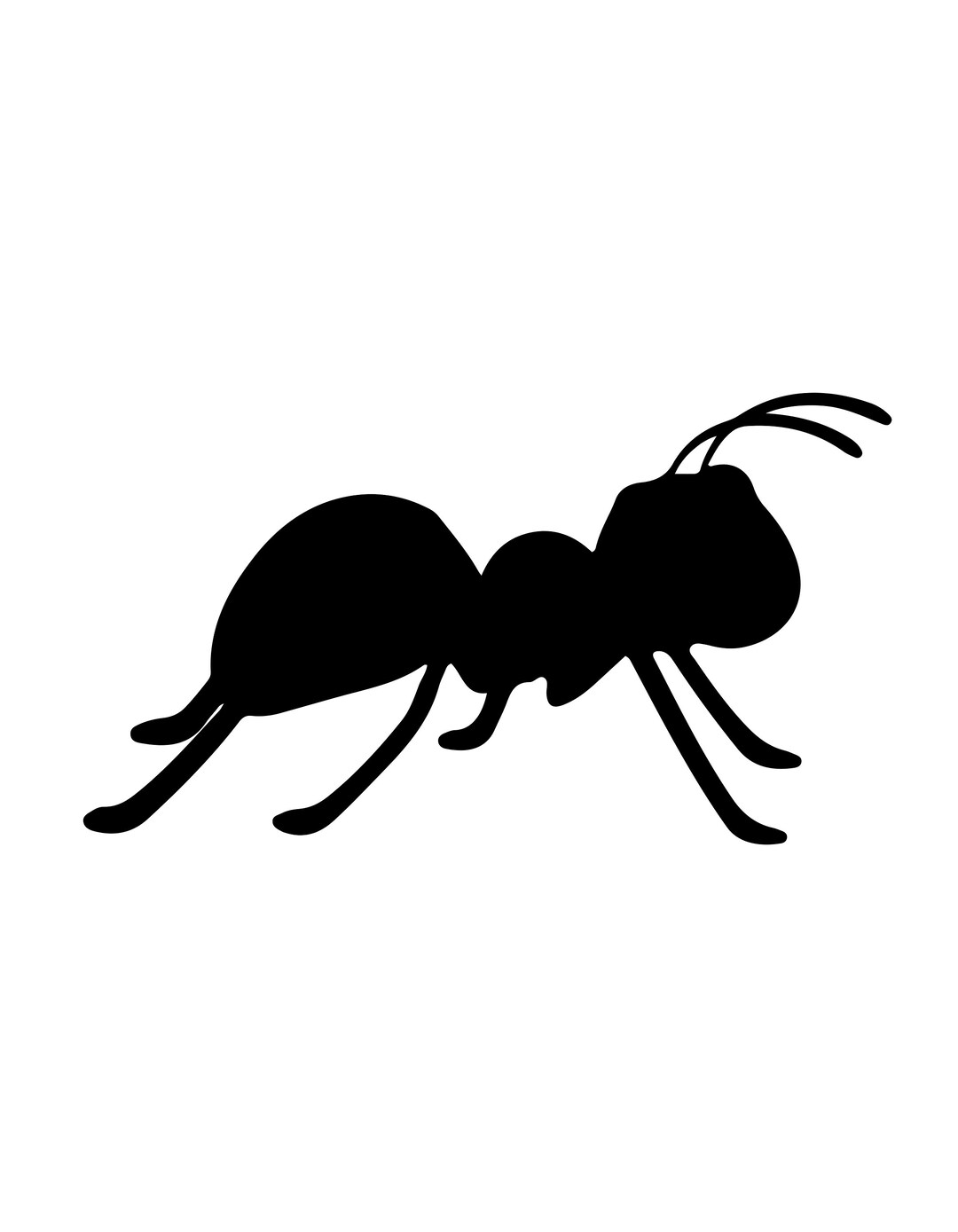Ant Shape Clipart SVG PNG PDF Jpg Insect Bug Simple Monochrome - Etsy