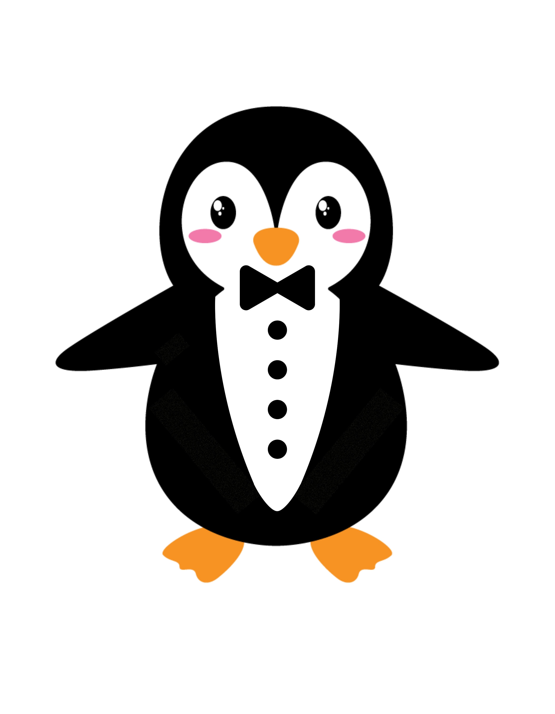 Tuxedo Penguin SVG PNG PDF Jpg Arctic Animal Clipart Cartoon Newborn ...