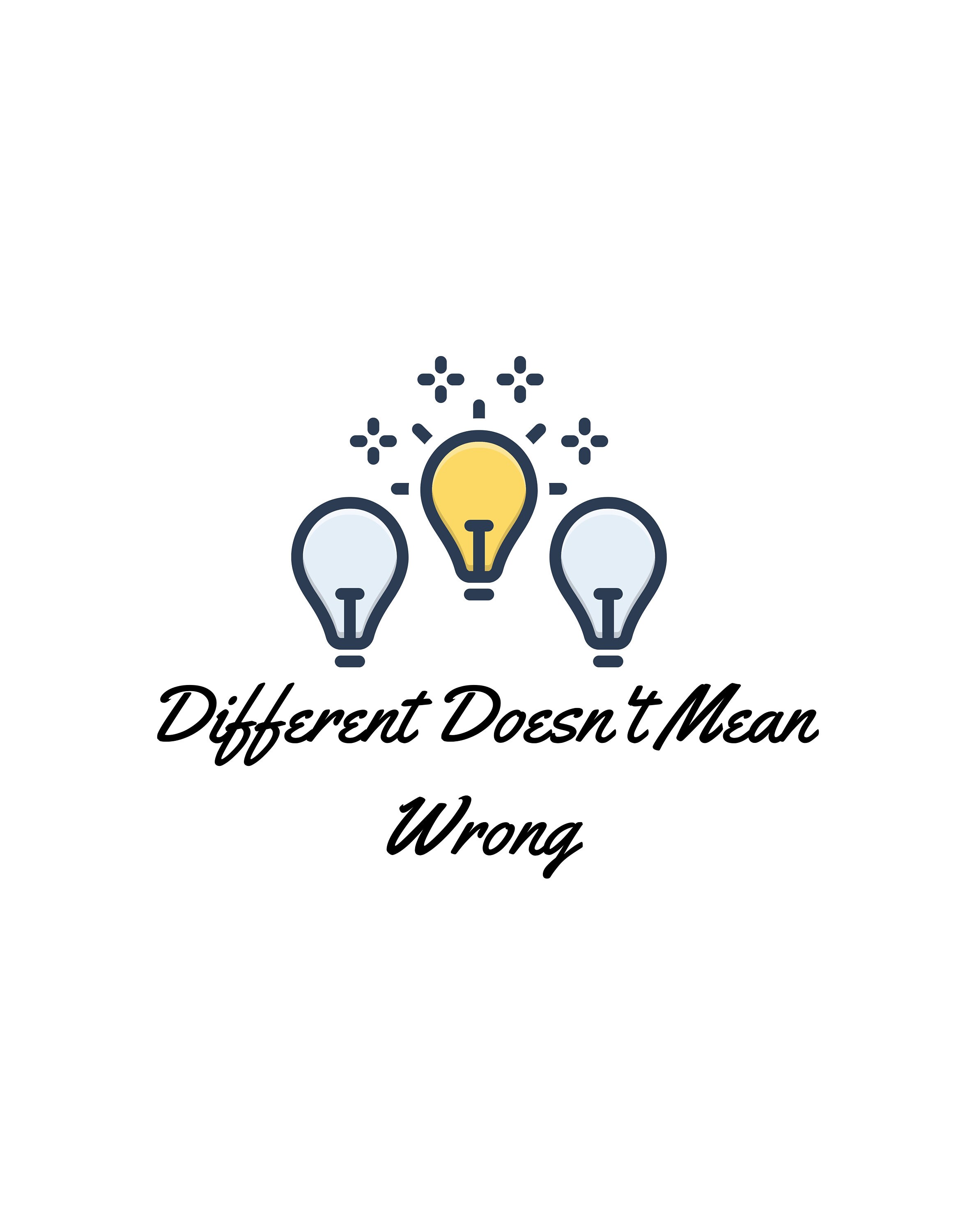 Motivational Saying SVG PNG PDF Jpg Different Doesn't Mean Wrong ...