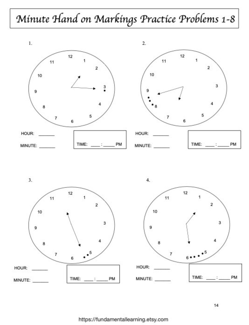 Telling Time for Beginners, Clock Worksheets, Time Worksheets, What ...