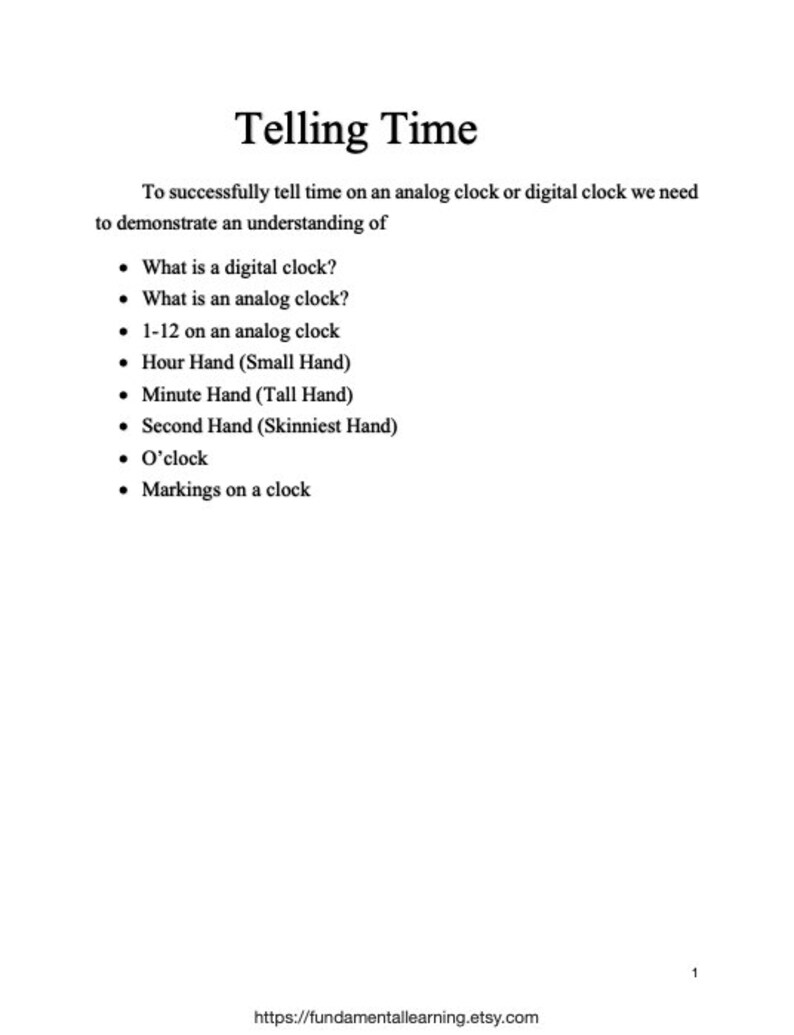 Telling Time for Beginners, Clock Worksheets, Time Worksheets, What ...