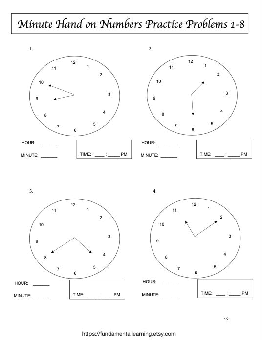 Telling Time for Beginners, Clock Worksheets, Time Worksheets, What ...
