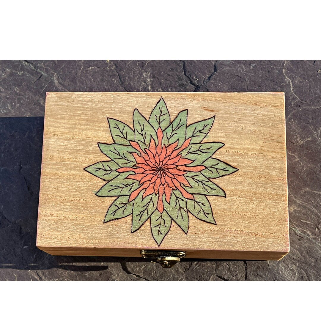 Floral Tarot Card Box, Oracle Card Box, Tarot Box, Trinket Box, Memory ...
