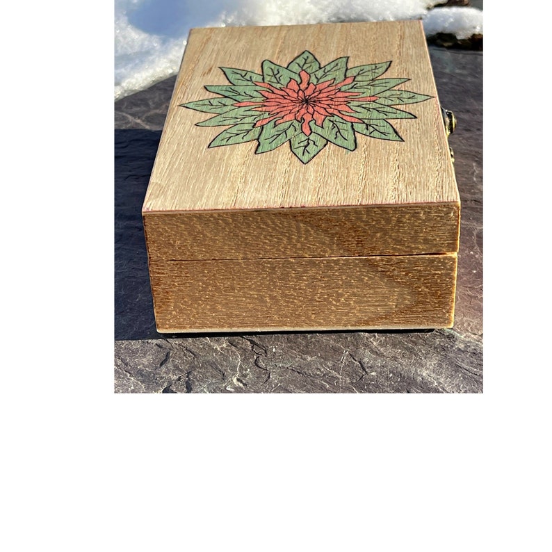 Floral Tarot Card Box, Oracle Card Box, Tarot Box, Trinket Box, Memory ...