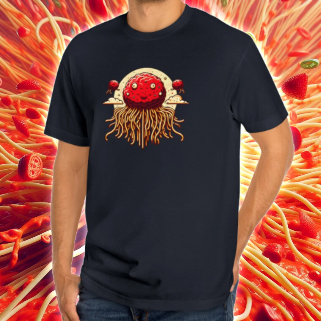Flying Spaghetti Monster Tee - Embrace the Noodly Divine in Style! - Etsy