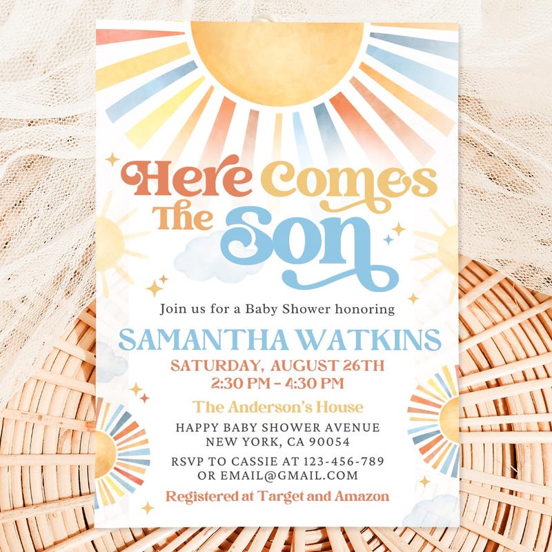 Here Comes the Son Baby Shower - Etsy