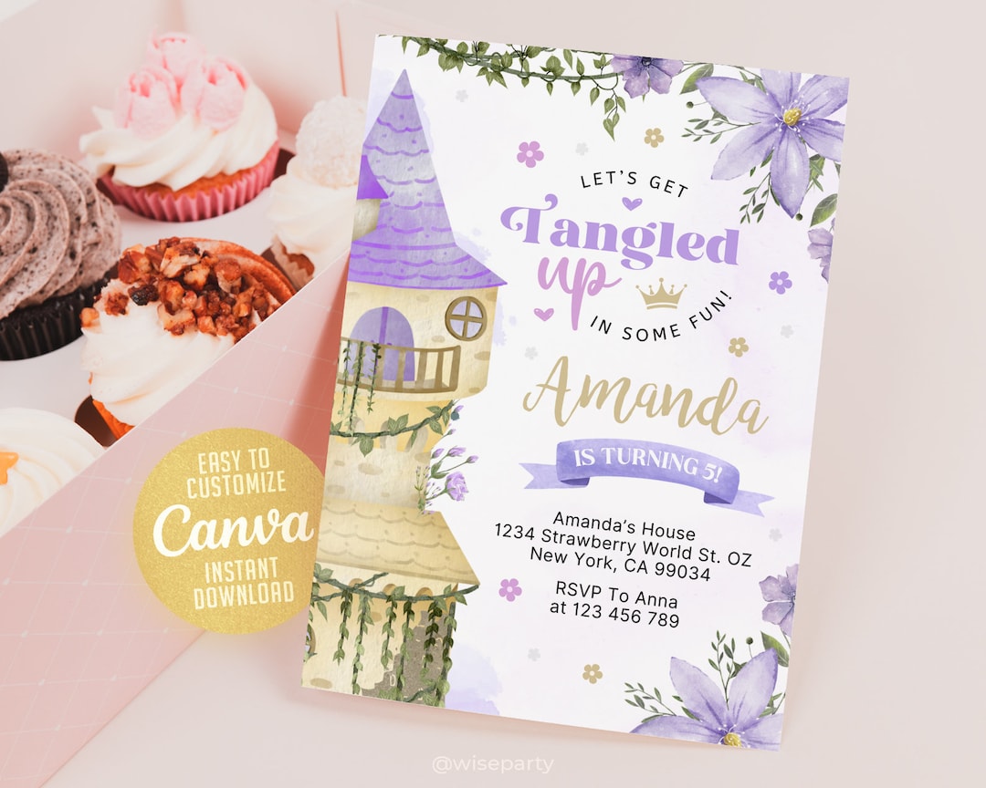 Rapunzel Birthday Invitation Princess Birthday Invitation, Princess ...