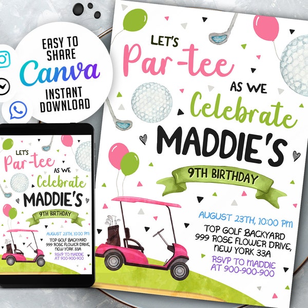 Topgolf Party Invitation - Etsy