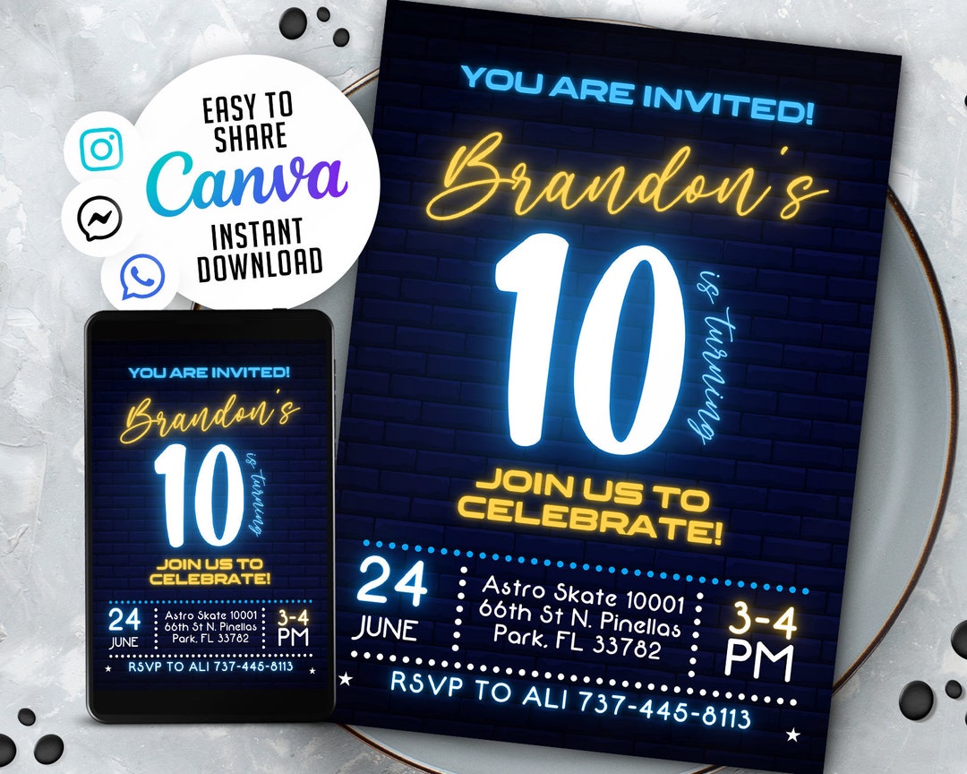 Boy Birthday Invitation Boy Birthday Invites Instant - Etsy