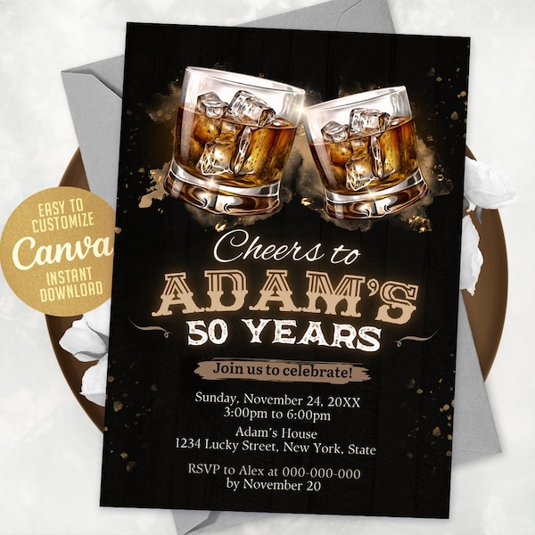 Men Birthday Invite - Etsy