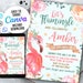 Flamingo Birthday Party Invitation, Flamingo Theme Party, Electronic ...