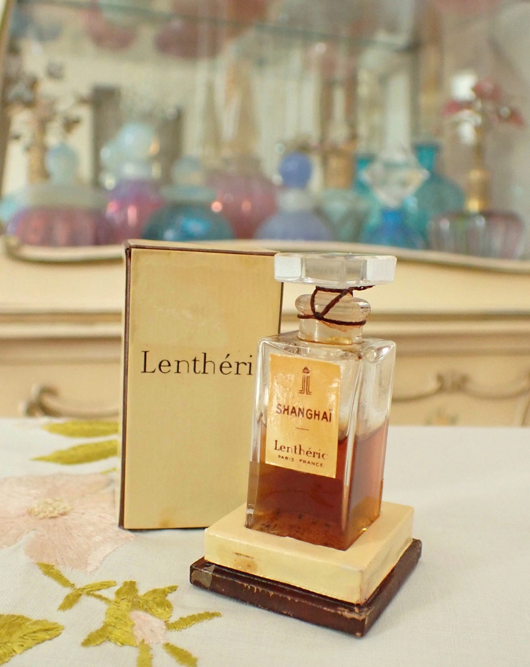 Vintage 1940s CORDED Lentheric SHANGHAI Real Parfum Perfume 0.25 Oz 7 ...