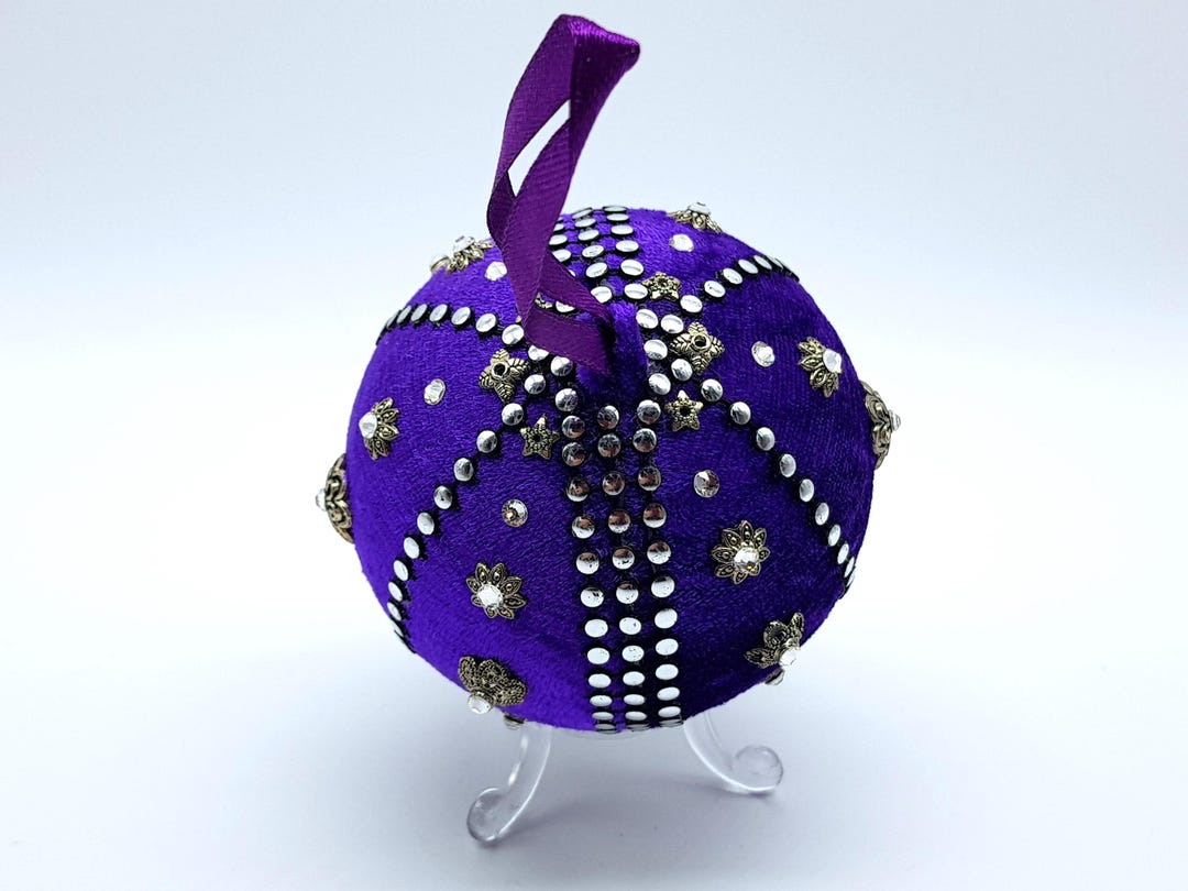 Luxury Christmas Tree Bauble, Handmade Home Decor, New Year Ornament ...