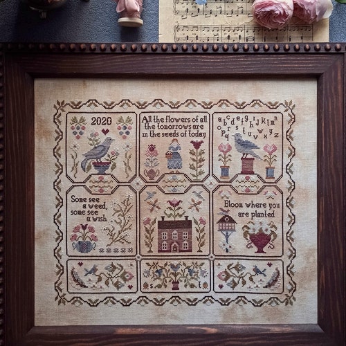 Cross Stitch Sampler Pattern Chart PDF Samplers and - Etsy