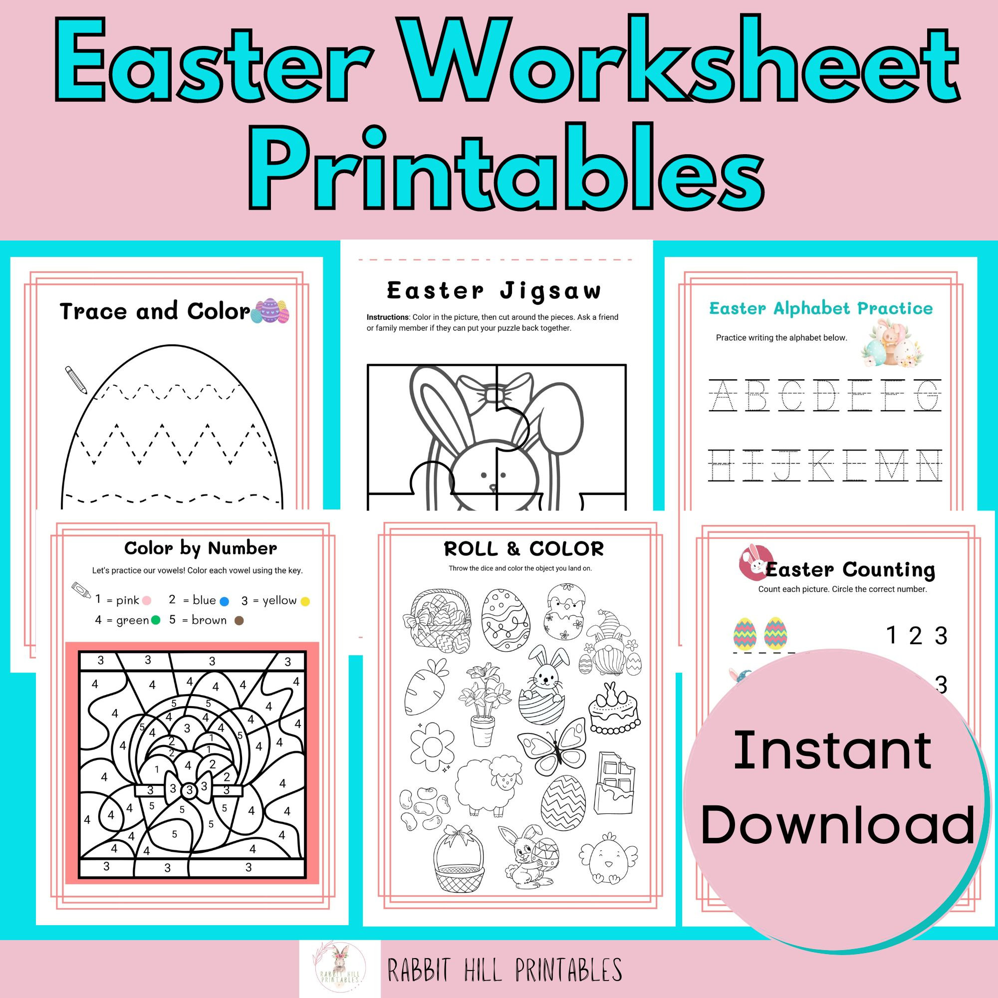 Easter Worksheet Printables for Pre-k to K - Etsy