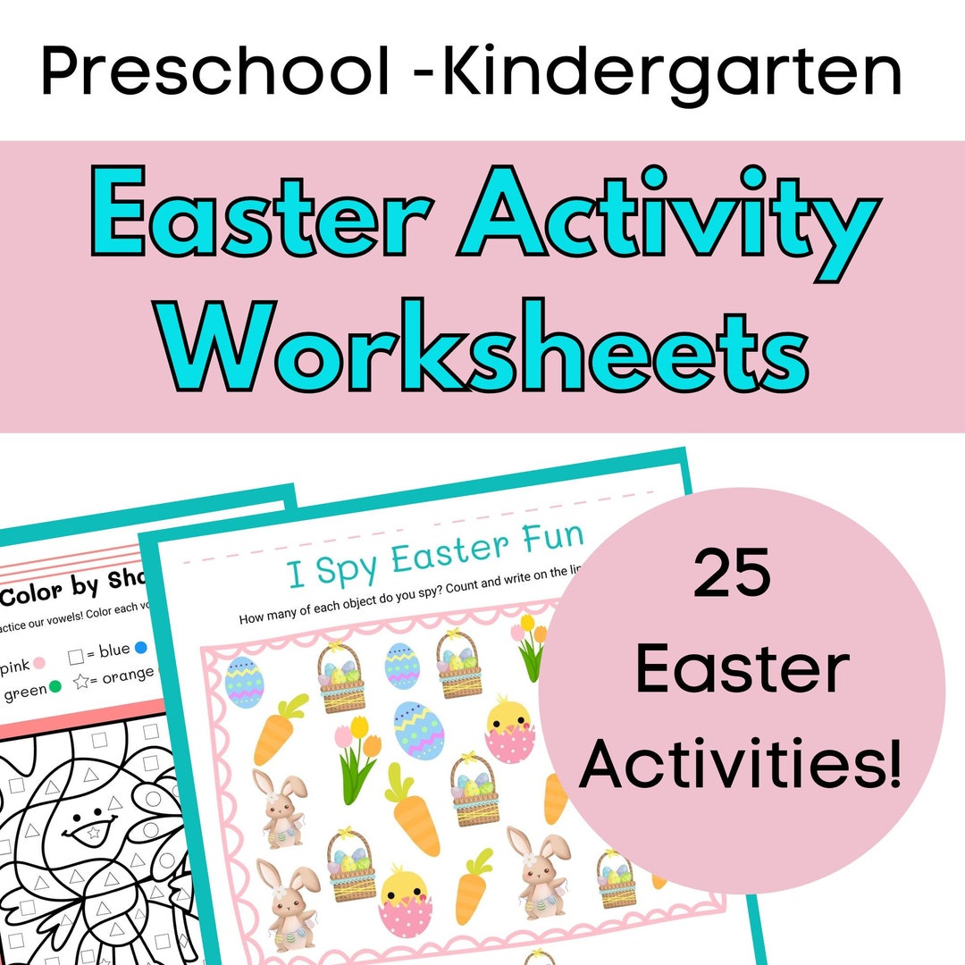 Easter Worksheet Printables for Pre-k to K - Etsy