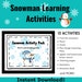 Snowman Winter Activities Printables - Etsy