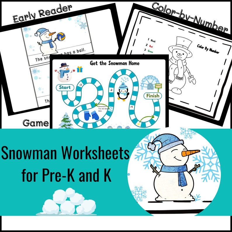 Snowman Winter Activities Printables - Etsy