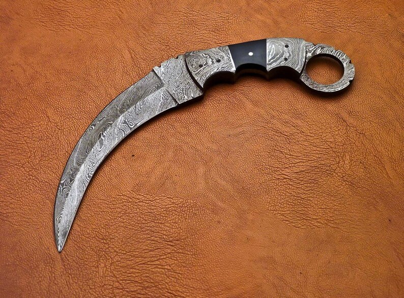 Beautiful Handmade Damascus Steel Karambit Knife + Sheath - Etsy