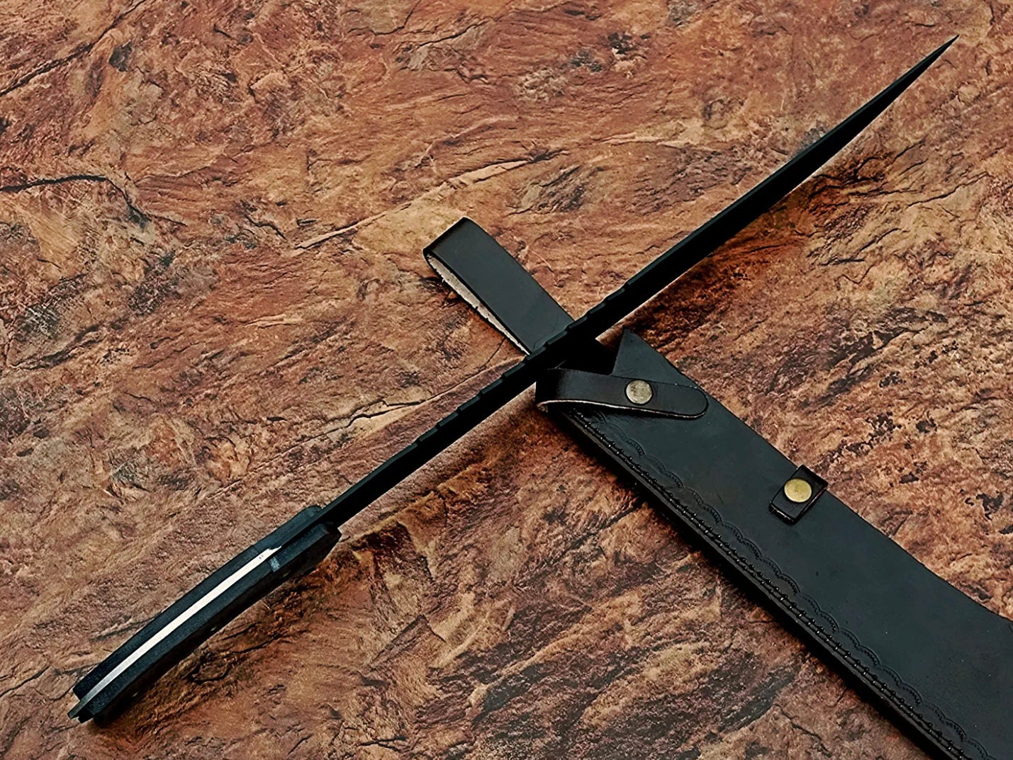 Hand Forged Full Tang Machete Movie Replica Sword With Leather Sheath ...