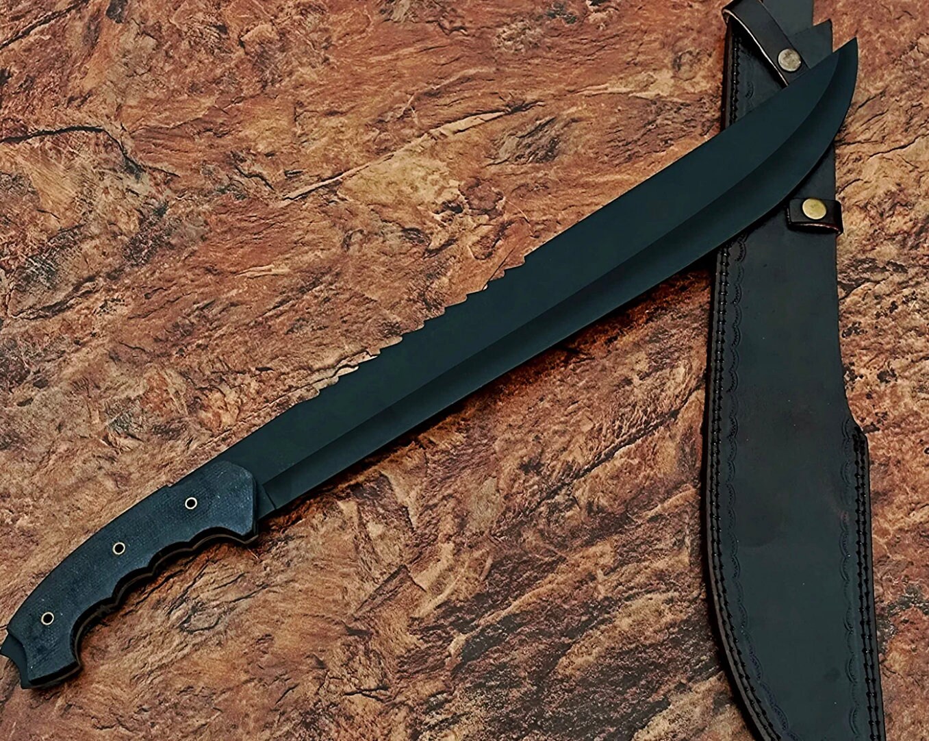 Hand Forged Full Tang Machete Movie Replica Sword With Leather Sheath ...