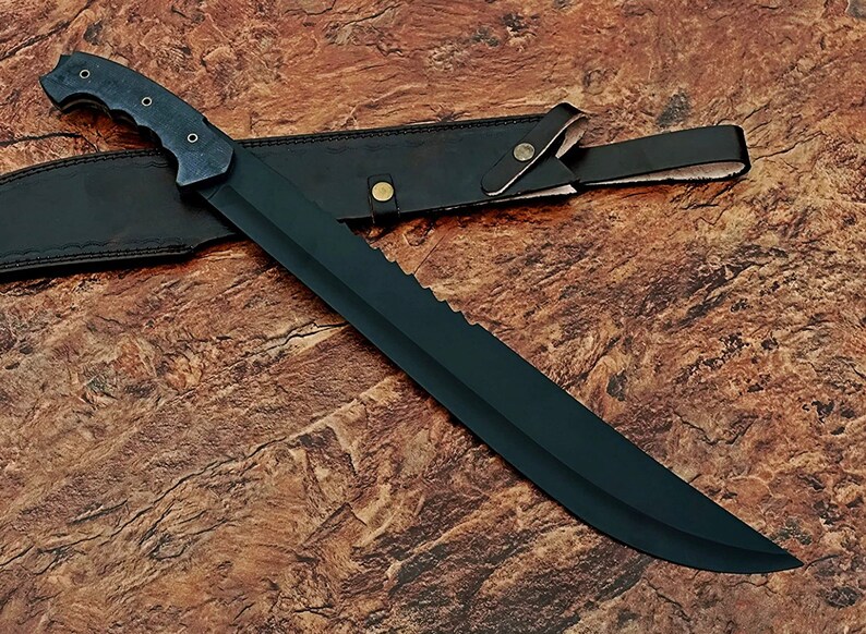 Hand Forged Full Tang Machete Movie Replica Sword With Leather Sheath ...