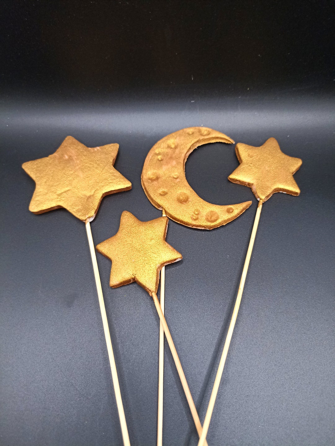 Fondant Figure Stars, Cake Decorations, Fondant Figure Moon, Birthday ...