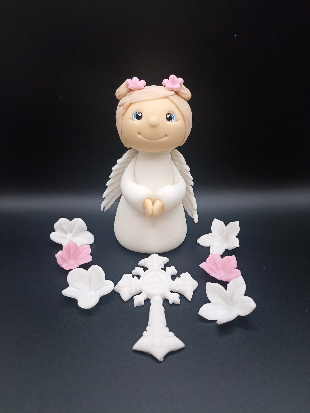 Fondant Figure Angel, Cake Decorations, Fondant Figure Baptism, Baptism ...