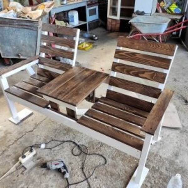 Double Bench - Etsy