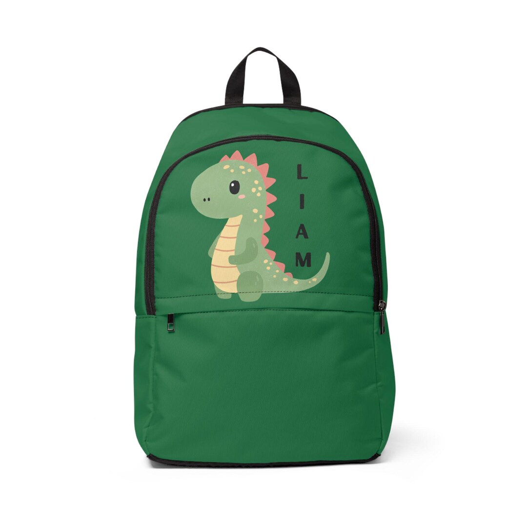 Personalized Green Dinosaur Backpack With Custom Name Kids' Custom Dino ...