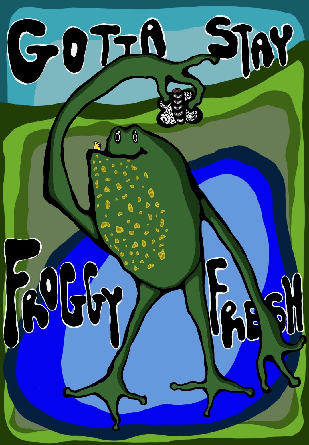 Froggy Fresh Digital Drawing - Etsy