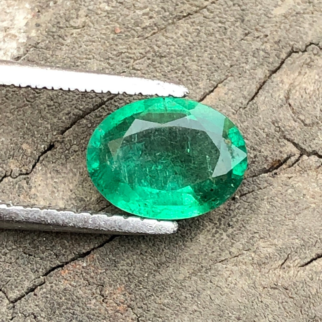 Natural Green Emerald Oval, Loose Emerald, Emerald for Jewelry, Faceted ...