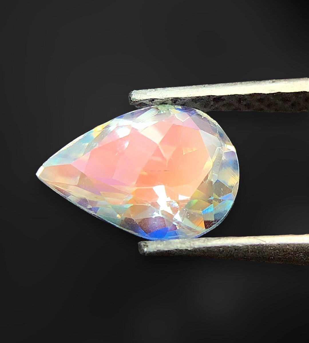 Natural Madagascar Moonstone Pink Orange Fire, Rainbow Moonstone ...