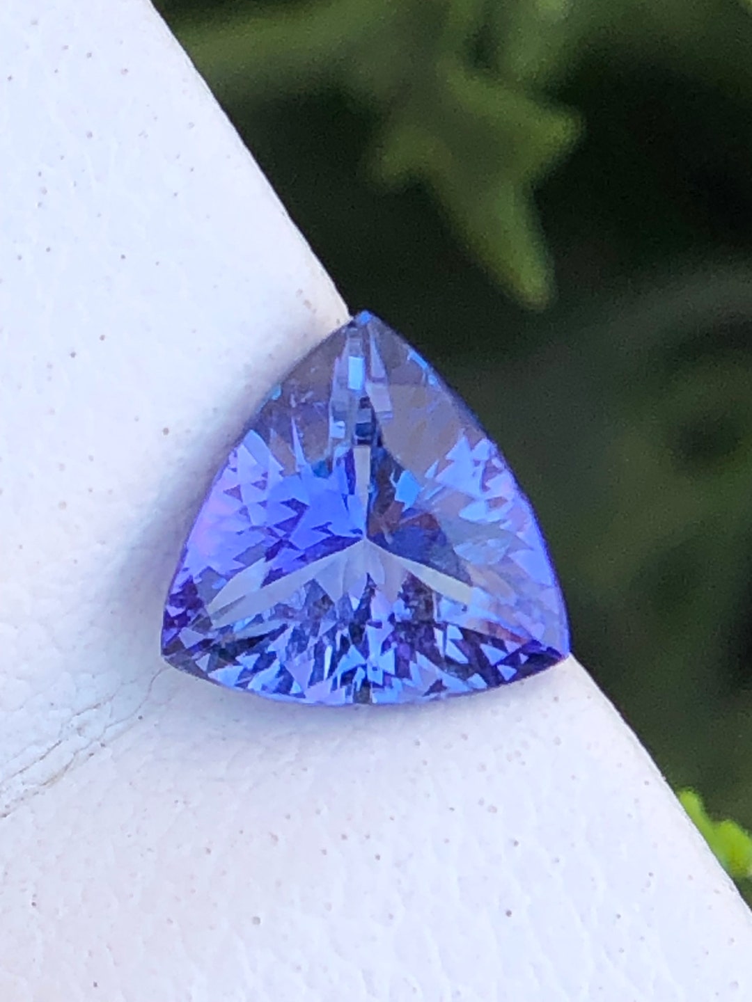 Natural Dark Blue Color Tanzanite, 6x6 MM 1 Carats Loose Trillion Shape ...