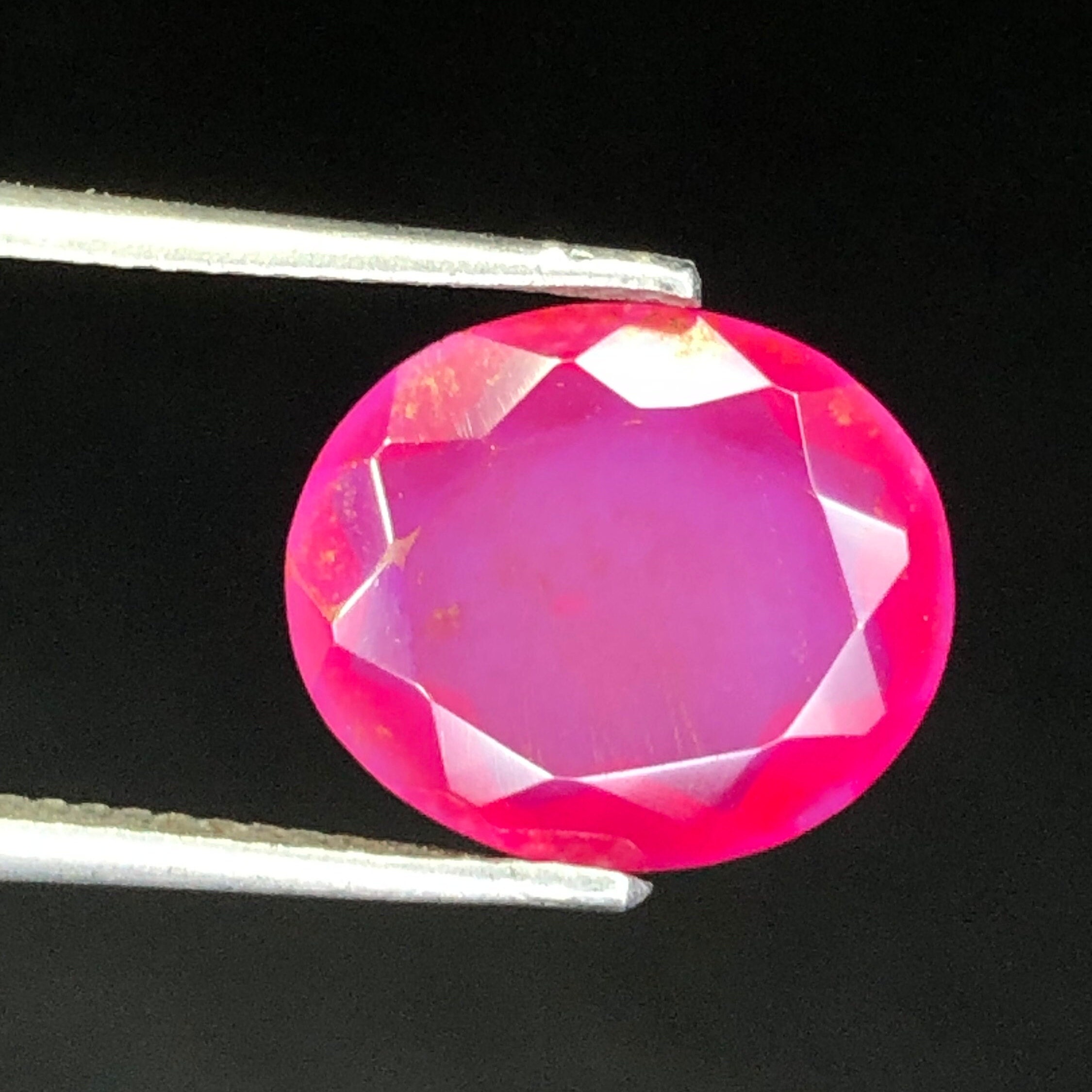 Pink Ethiopian Oval Cut Opal 12x10 MM 2.70 Carats Faceted Red - Etsy