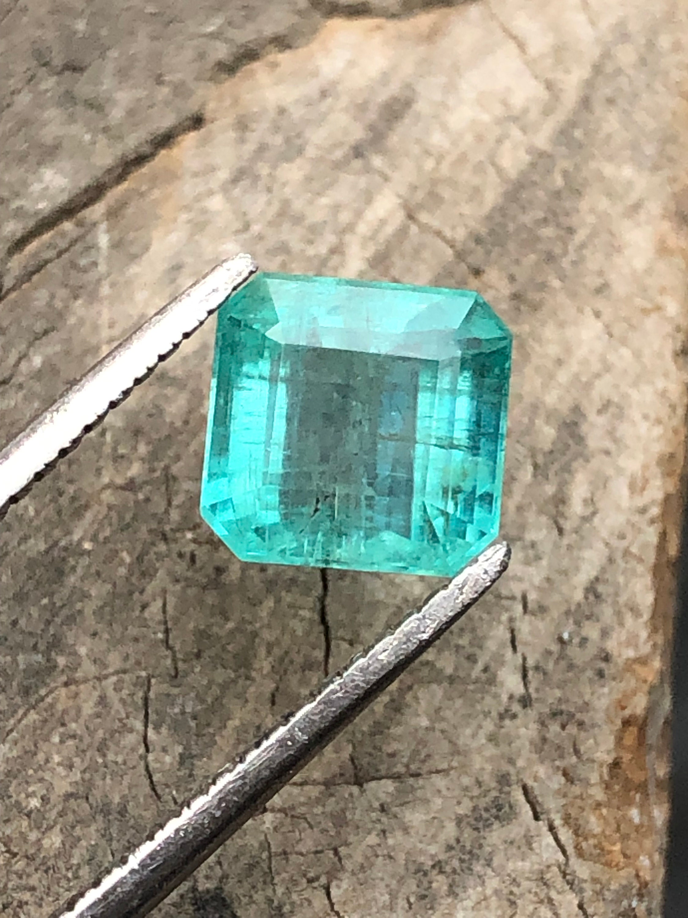 Buy Natural Mint Green Emerald Octagon, 7 MM Loose Emerald for Ring ...