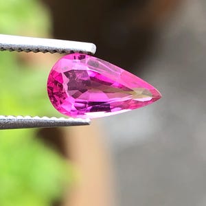 Natural Pink Faceted Pear Shape Tourmaline, 8x5 MM 0.7 Carat Loose Faceted Hot Pink Tourmaline ...