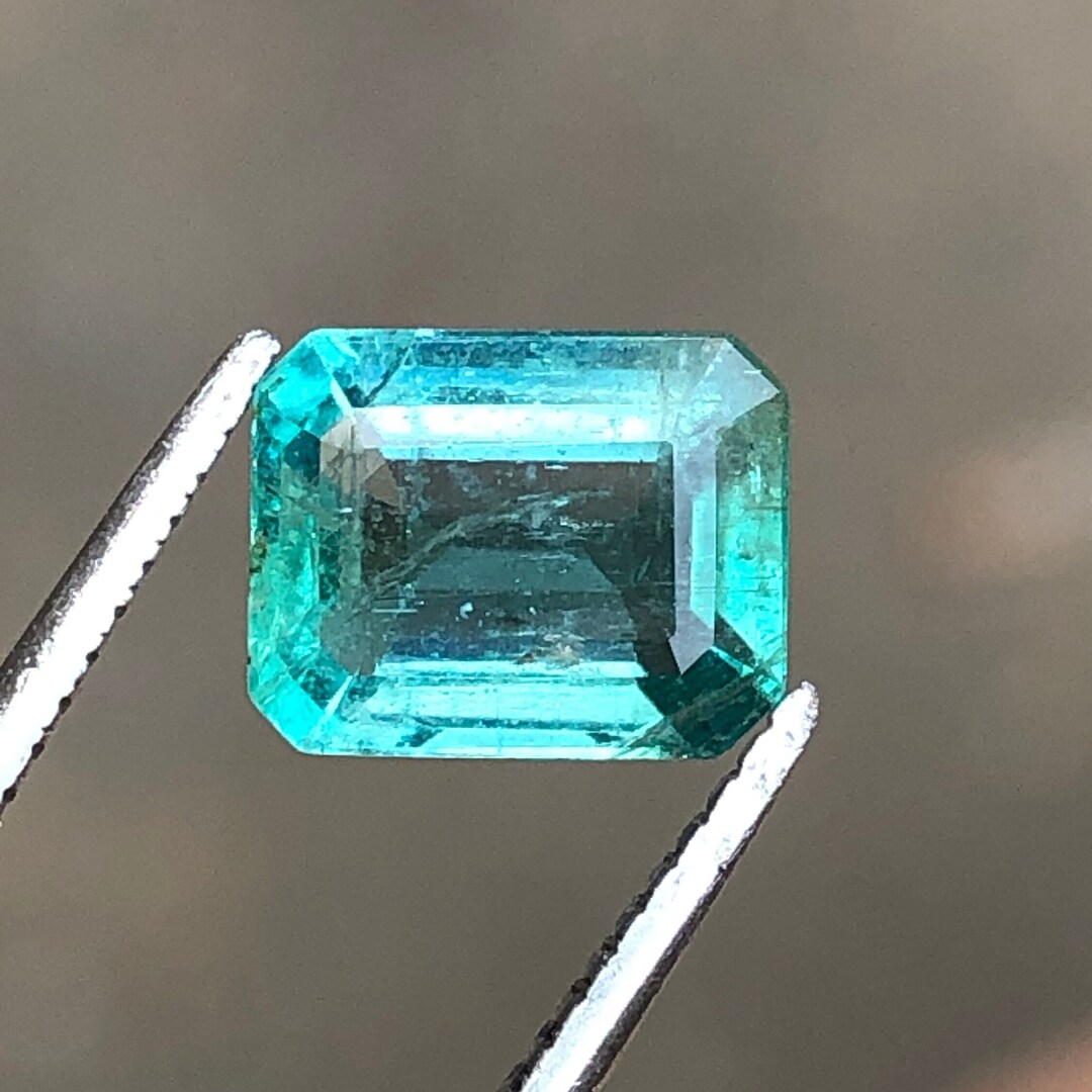 Bluish Green Emerald Octagon, Natural Emerald, Emerald Cut, Loose ...