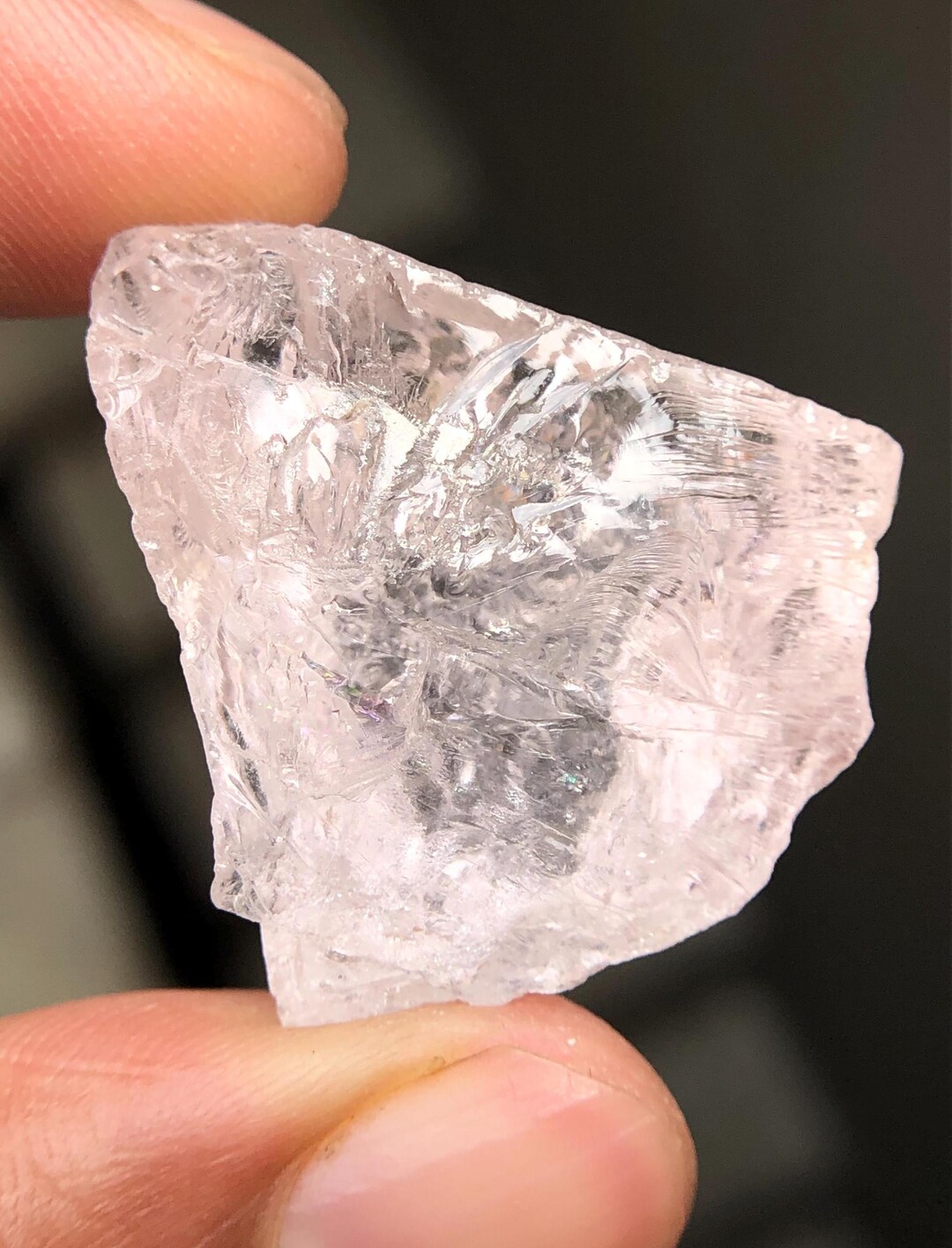 70 Carats Light Pink Morganite Rough – Natural Gemstone Sparkle That’s ...
