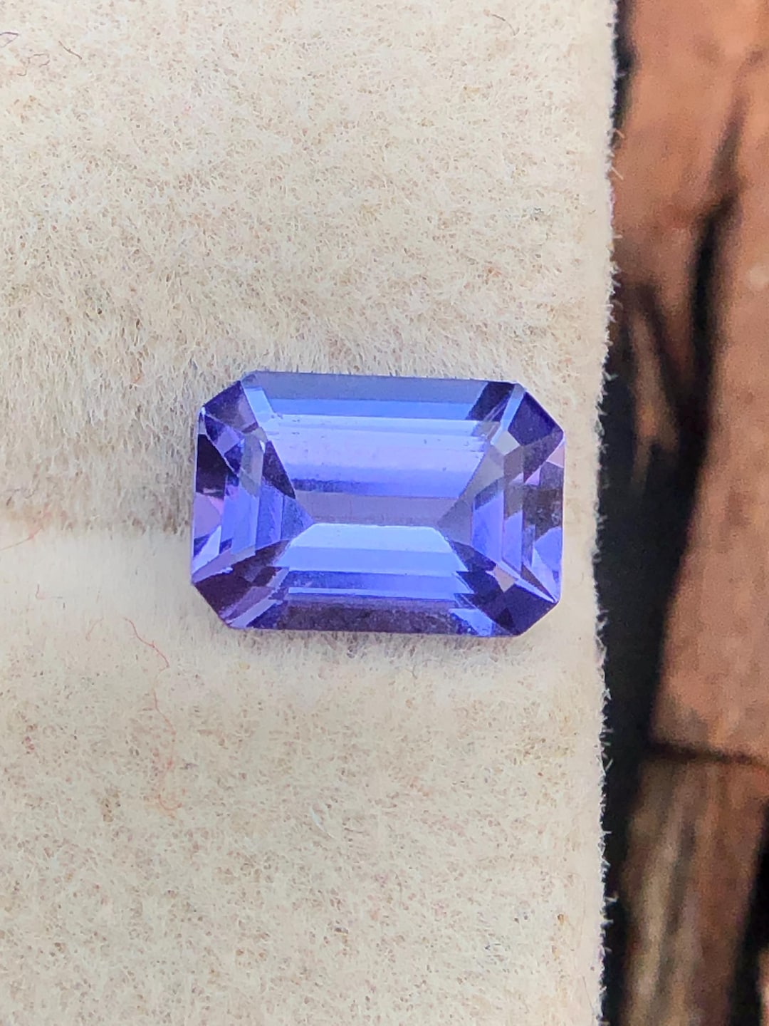 7x5 MM Purple Blue Tanzanite Octagon , Clarity Inclusion , Weight 0.95 ...
