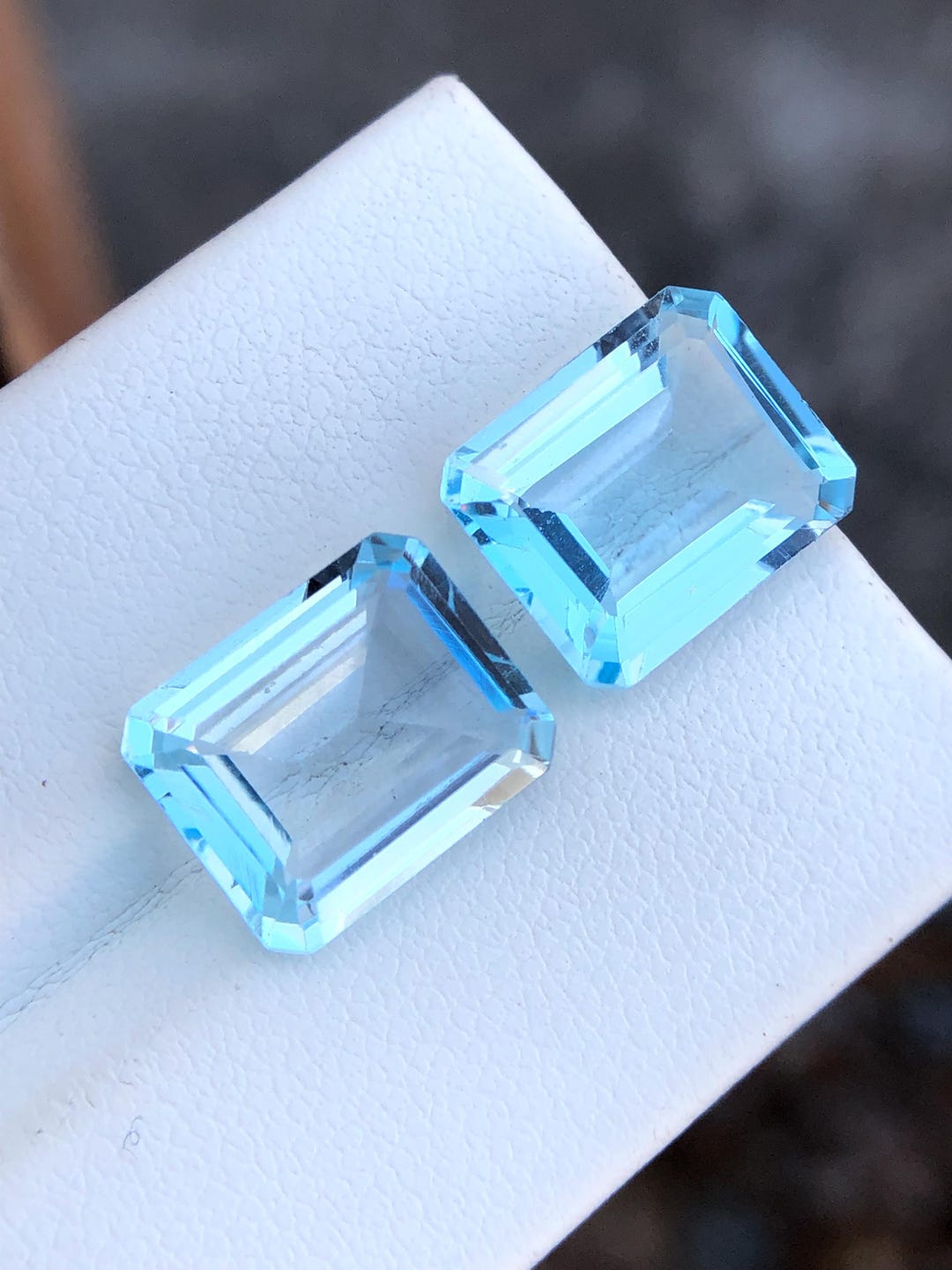 Natural London Blue Topaz Octagon Pair, 11x9 MM - Etsy